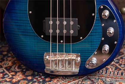 Sterling RAY34FM-TL-M2 Teal by Music Man Stingray 4 String Bass Guitar ...