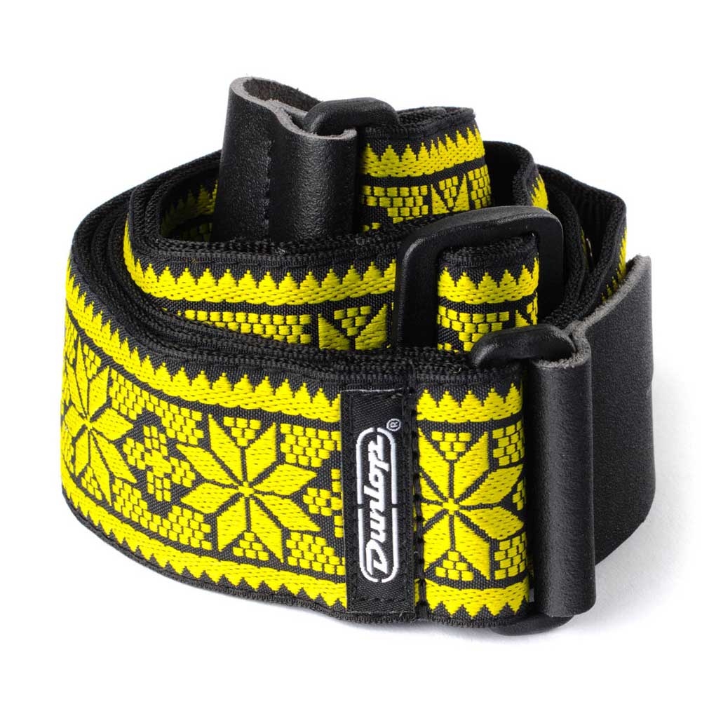 Dunlop D6702YE Jacquard Woven Fillmore Yellow Designer Guitar Strap ...