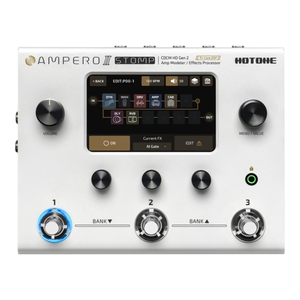 Hotone Ampero II MP-300 Stomp Amp Modeler Guitar Effects Processor ...